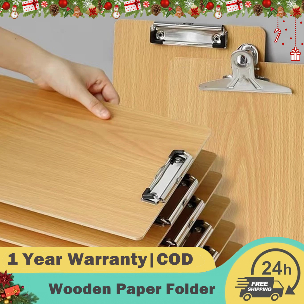 A4 Menu Splint Writing Board Hard Cardboard Clip Board Wooden Wordboard ...