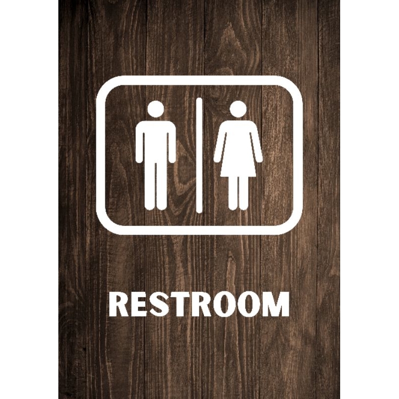 Comfort Room Restroom Signage | Different Wooden Print PVC | Shopee ...