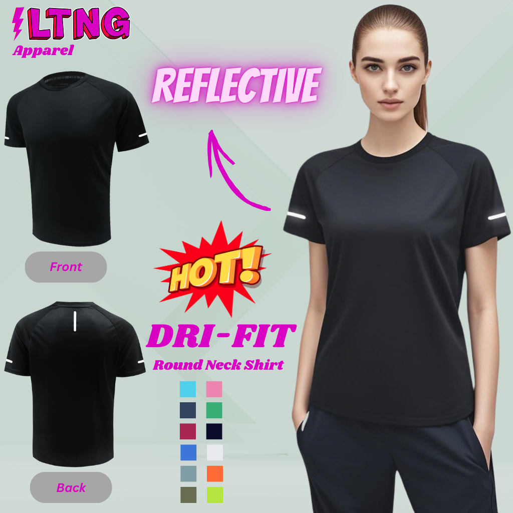 Sports Tshirt for Women Dri Fit Shirt Plus Size Plain Black T Shirt for ...