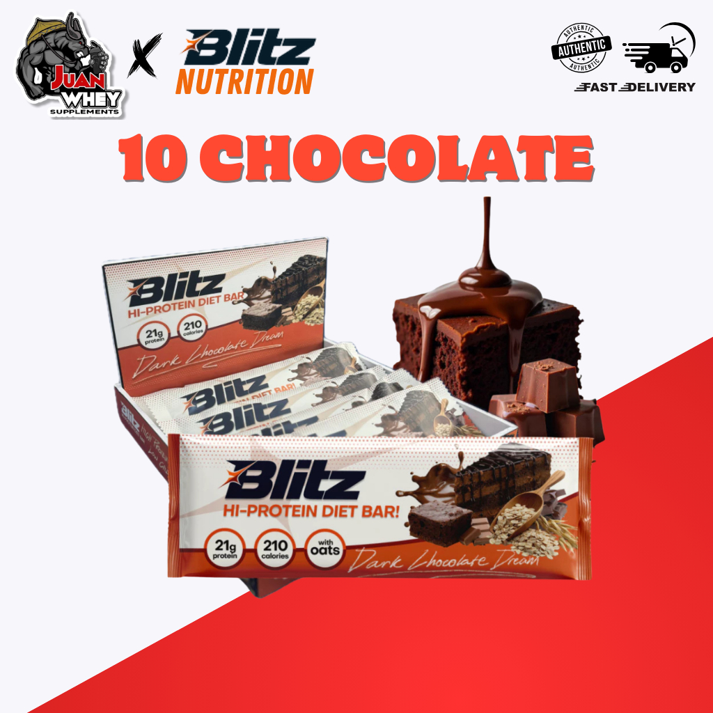 Blitz Protein Bar Variety Pack 10-Bar Bundle Dark Chocolate Dream ...