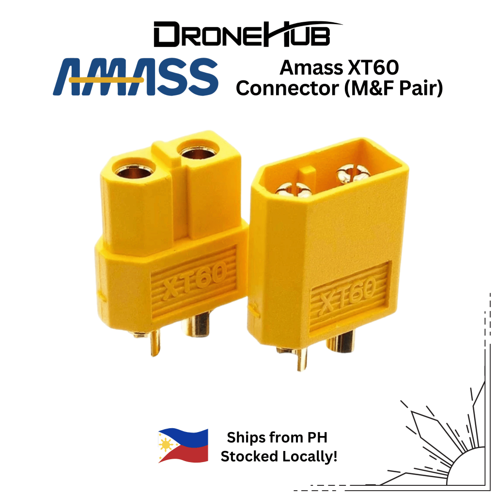 Amass XT60 Connector (M&F Pair) by Dronehub.ph FPV Drone Racing & Freestyle FPV Set Parts ...