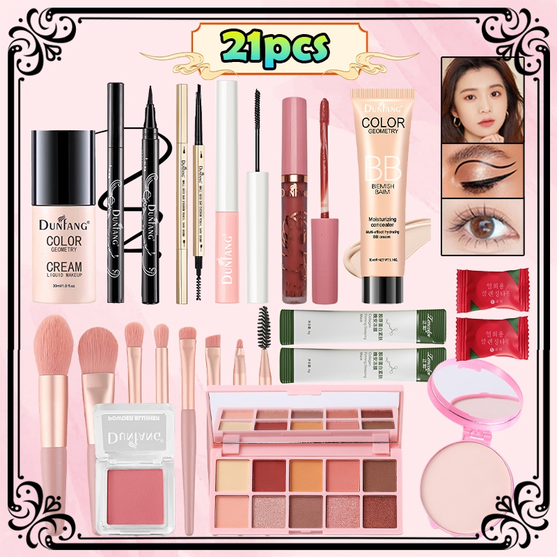 21 Piece Makeup Set Full Coverage Foundation Long Lasting Eyeliner ...