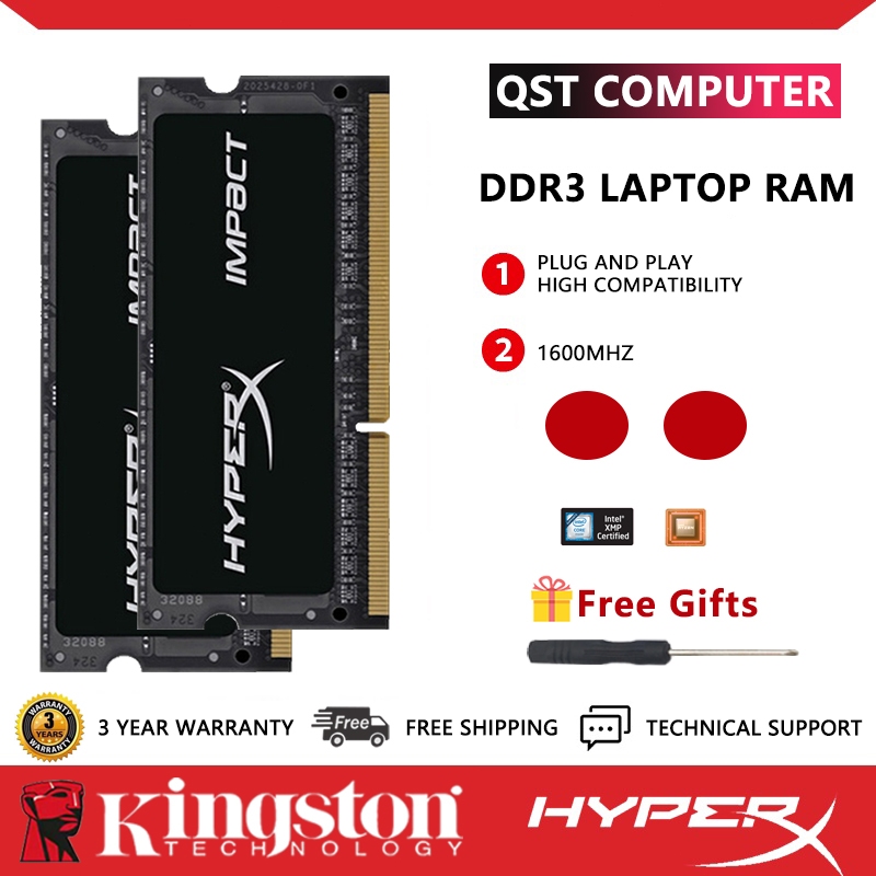Kingston DDR3 4GB 8GB 1600Mhz Laptop RAM PC3-12800 DDR3L Memory SODIMM 1.35V | Shopee Philippines