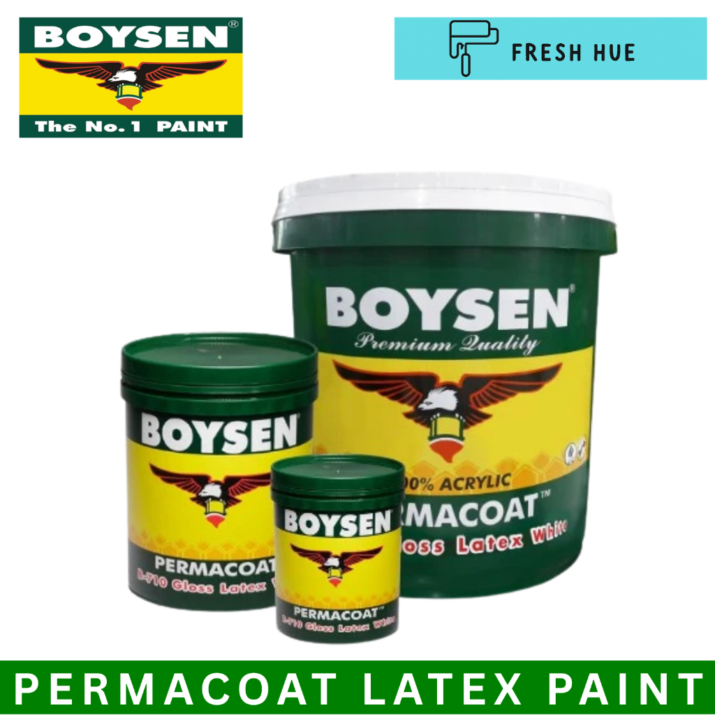 BOYSEN PERMACOAT LATEX PAINT 4L GLOSS & SEMI GLOSS | Shopee Philippines