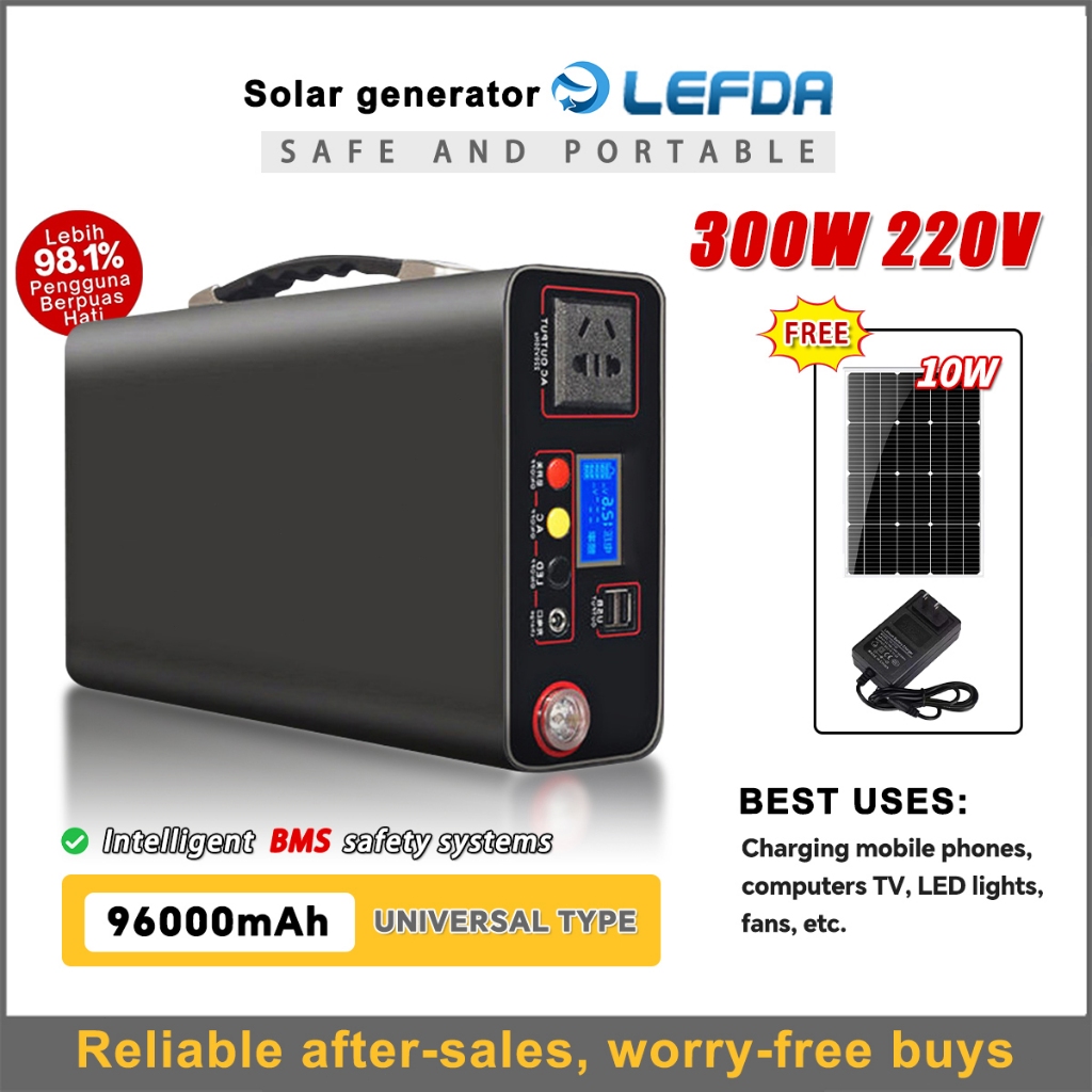 Portable Power Station 300W/220V Quick Charging Power Bank 96000mAh ...
