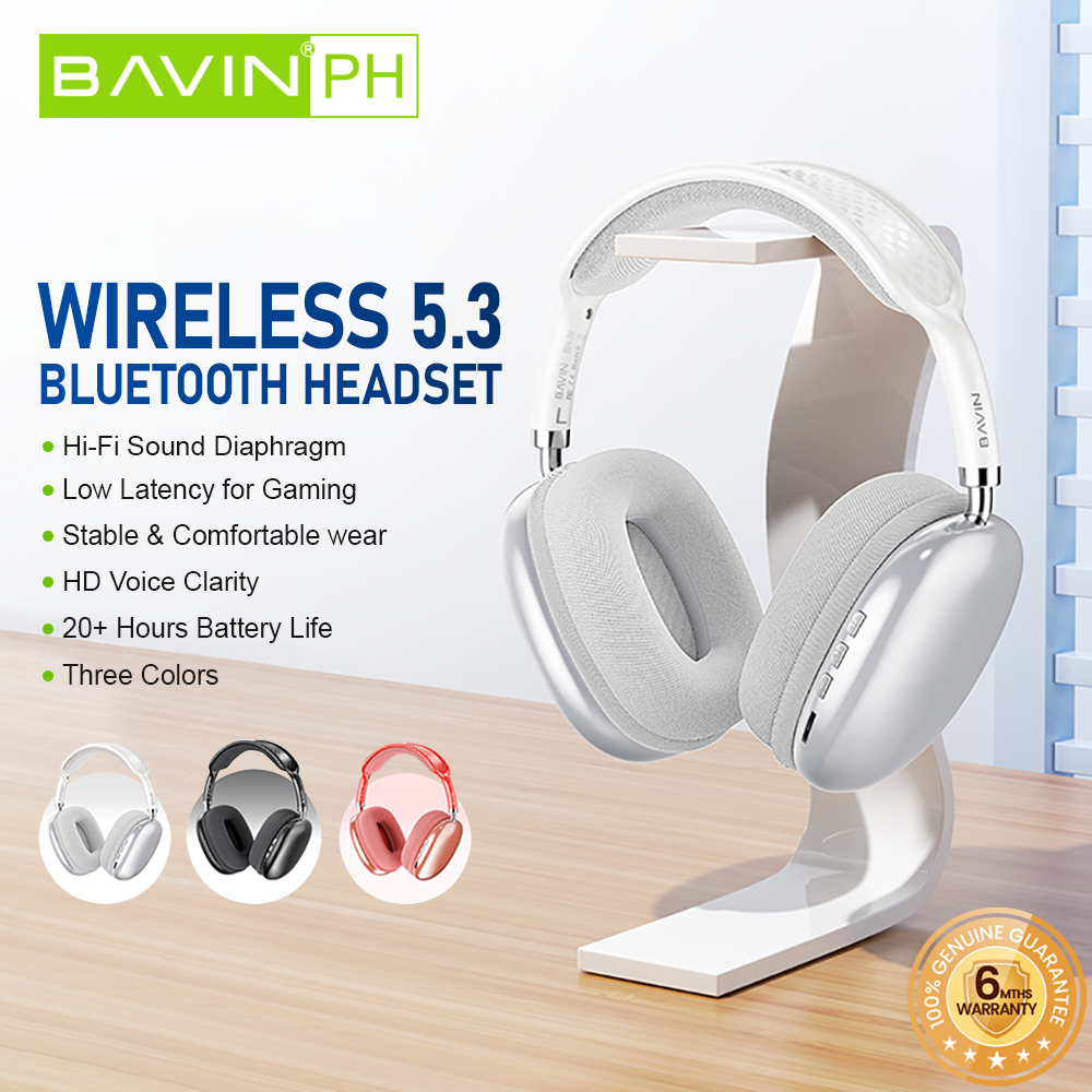 BAVIN BH39 Hi-Fi Wireless Bluetooth Earphone Headphone w/ Audio Sound ...