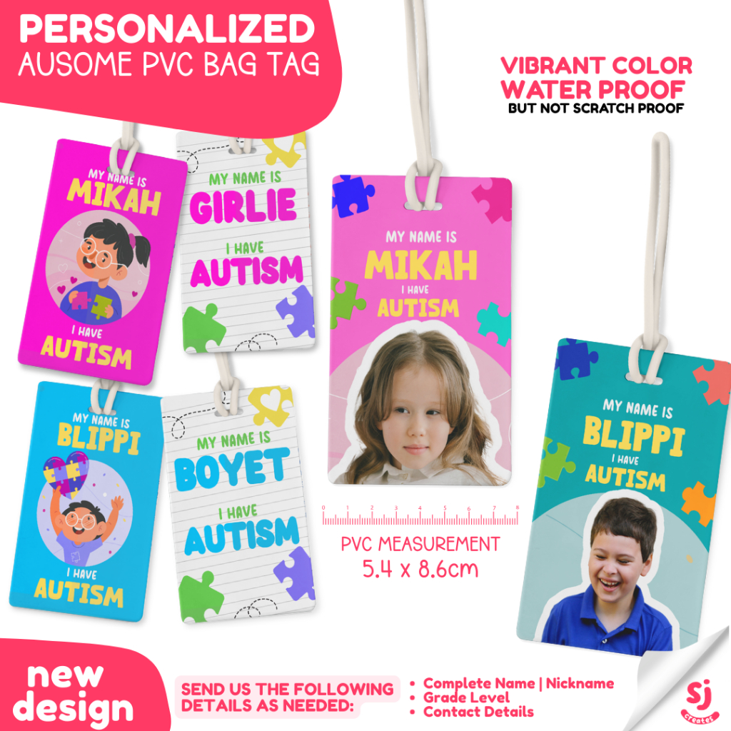 Personalized Autism | Down Syndrome | ADHD PVC Identification Card ...