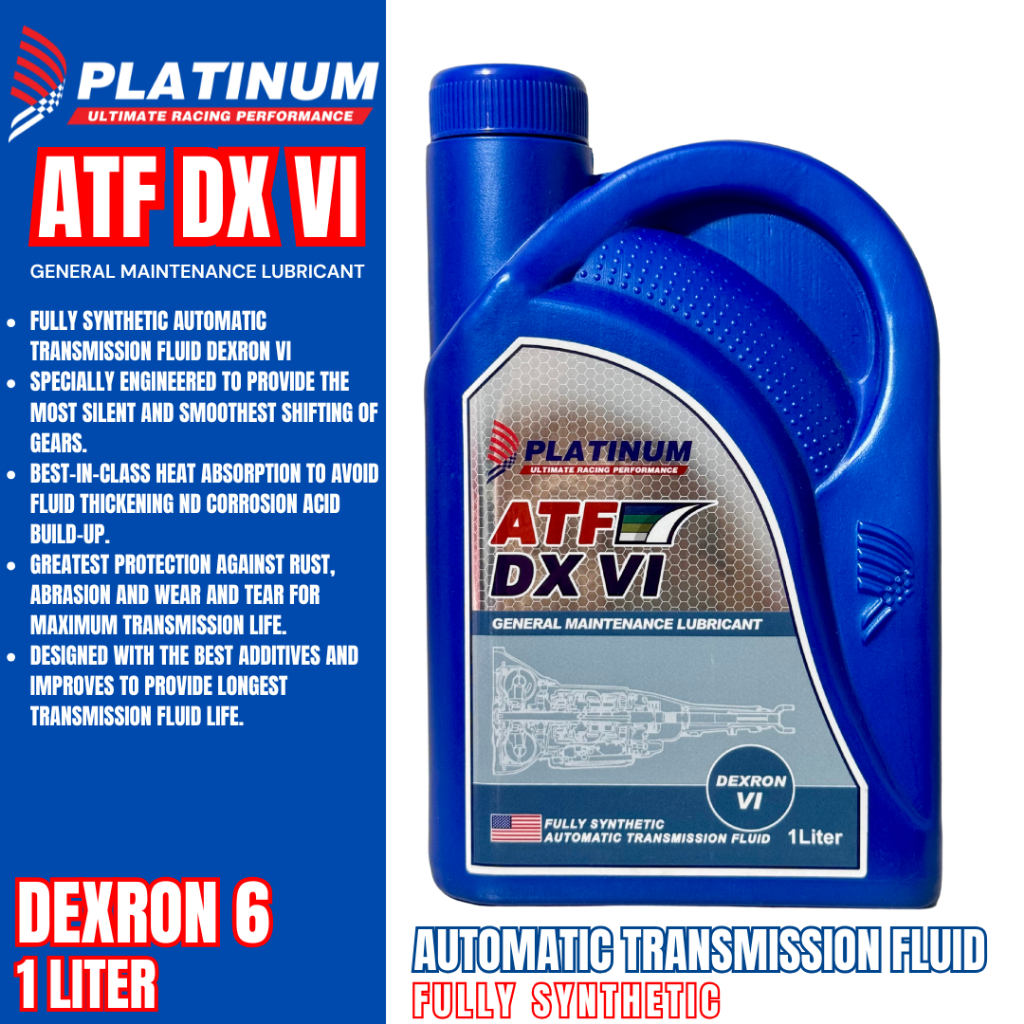 Platinum Fully Synthetic Automatic Transmission Fluid Dexron VI ATF 6 1Liter | Shopee Philippines