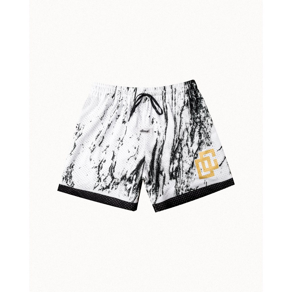 OFFCOURT "White Marble v.2" Kobe Premium Basketball Mesh Shorts ...