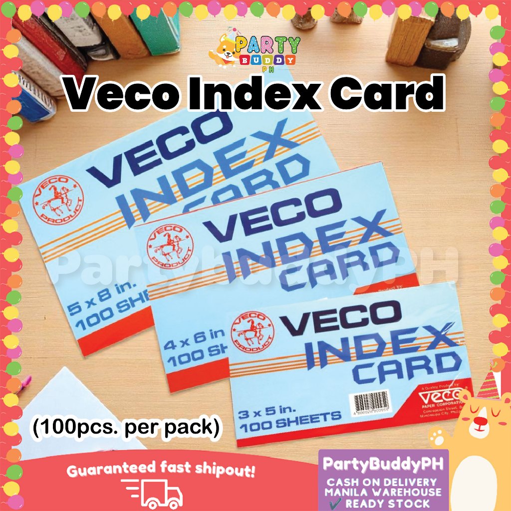 PartyBuddyPH 100pcs Veco Index Card great for school paper 3x6 4x6 5x6 ...