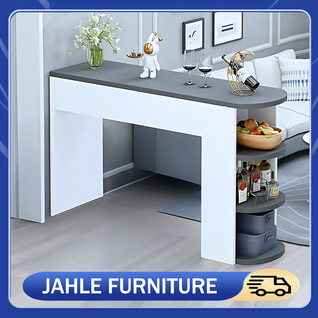 Jahle.Bar table with shelf(No Chair！！！) Simple wall bar tableLong table ...