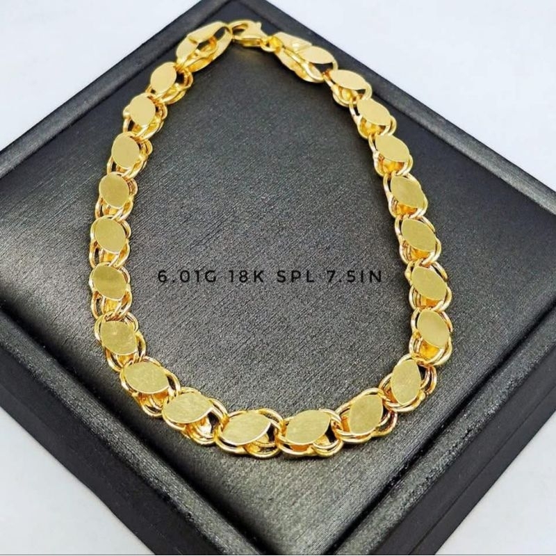 18K Saudi Gold Damascus Bracelet (nasasangla) | Shopee Philippines