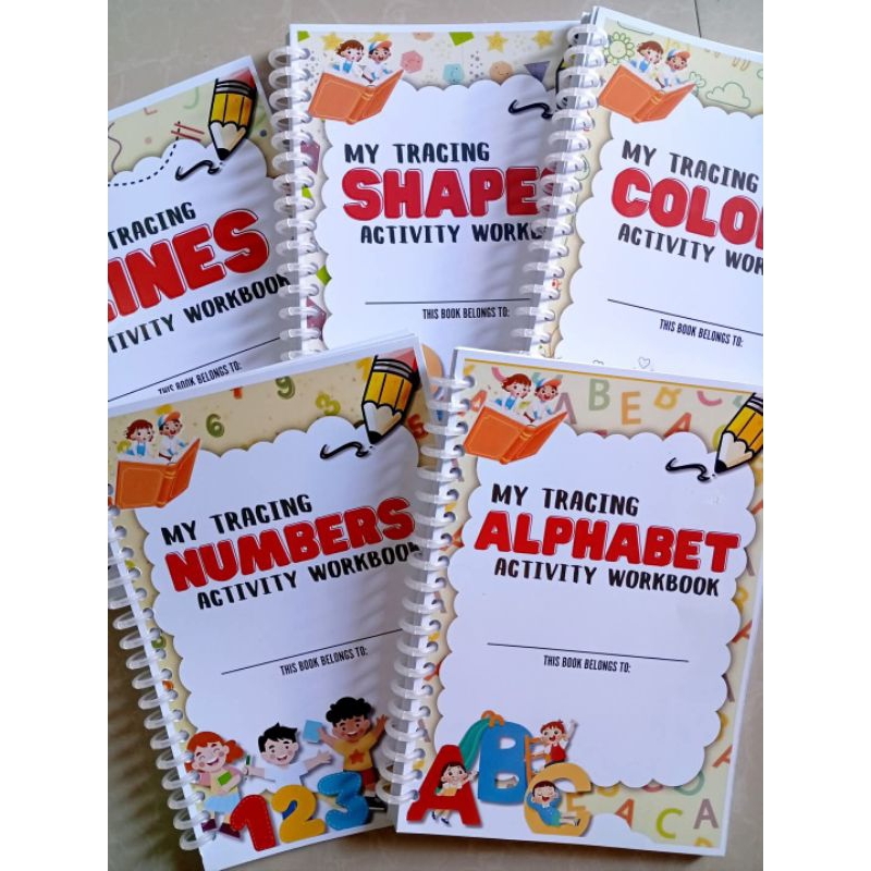 Kids Workbook Tracing pad Shapes Colors Names Alphabet | Shopee Philippines
