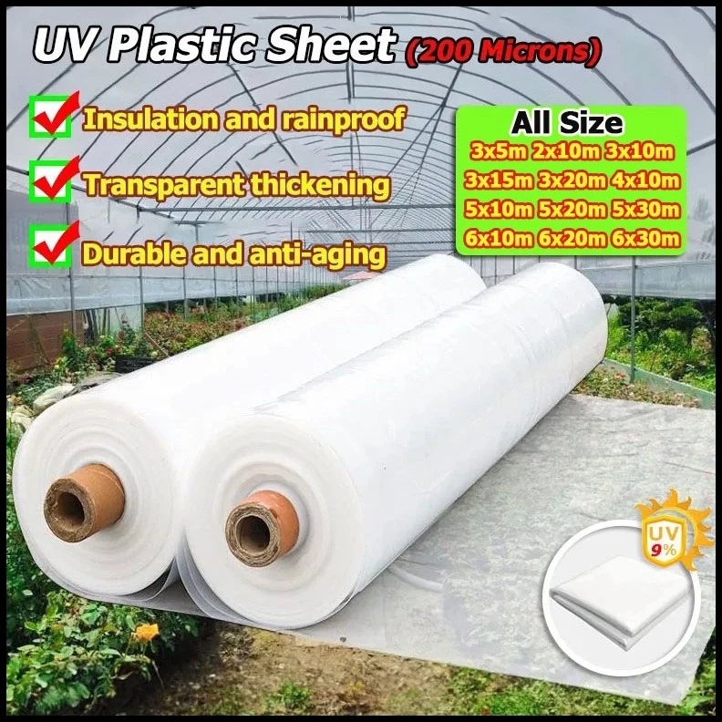 UV Plastic Sheet ( 150 Microns) Plastic Sheeting Clear Greenhouse Film ...