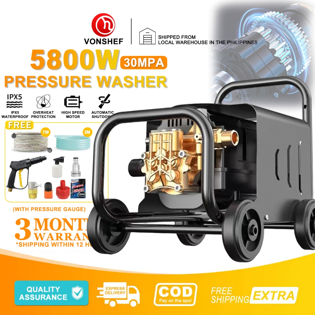 High Pressure Washer 5800W Portable Home Car High Washer Washing ...