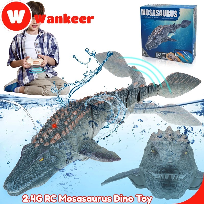 Wankeer Remote Control Dinosaur For Kids Mosasaurus Diving Toys Rc Boat ...
