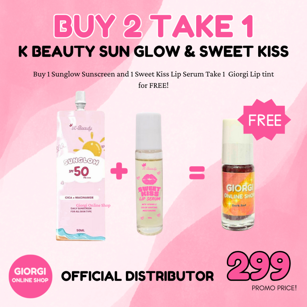 K - BEAUTY Sun Glow Sunscreen and Sweet Kiss Lip Serum by Meldhen | BUY ...