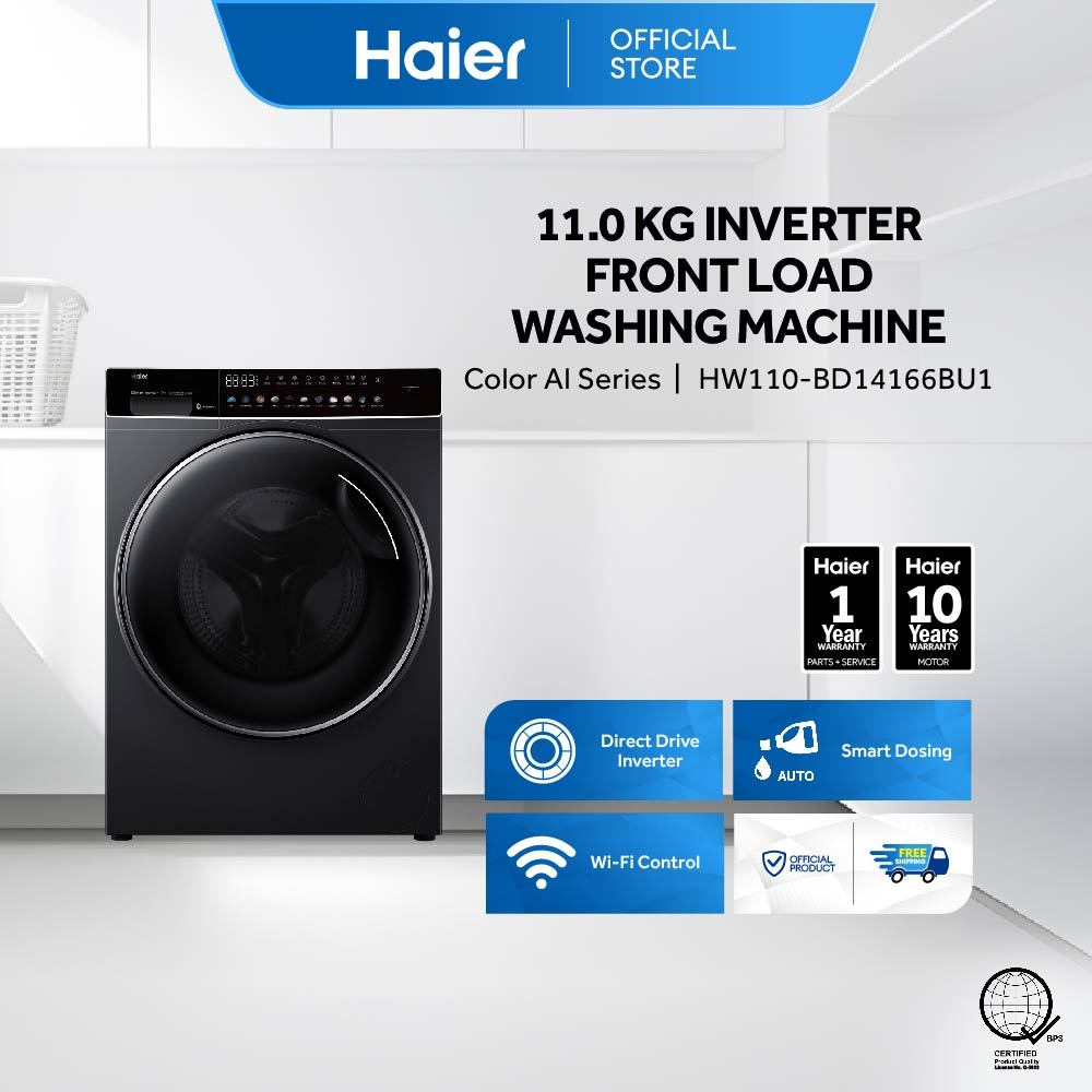 [NEW] Haier HW110-BD14166BU1 11.0 kg Color AI Front Load Inverter ...