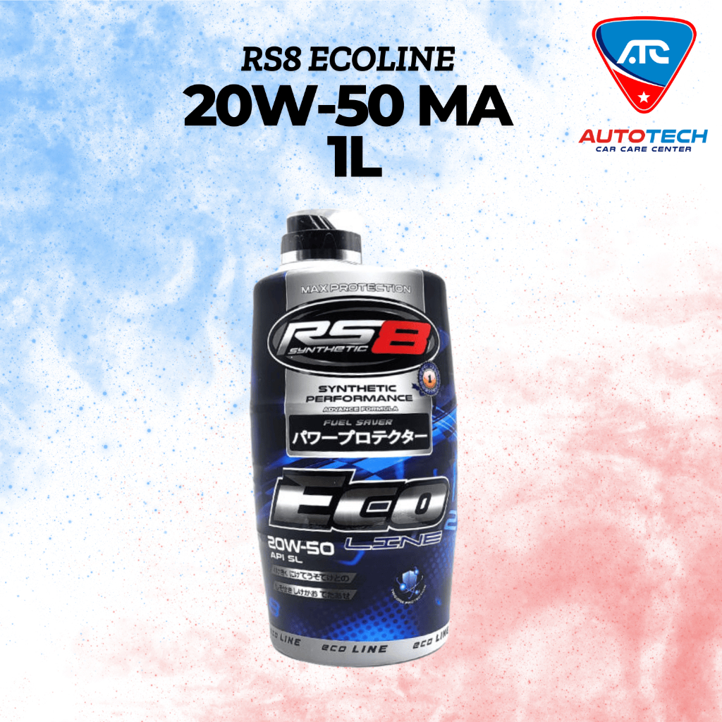 RS8 ECO LINE 20W-50 MA 1L / 800ML Motor Car - Autotech | Shopee Philippines
