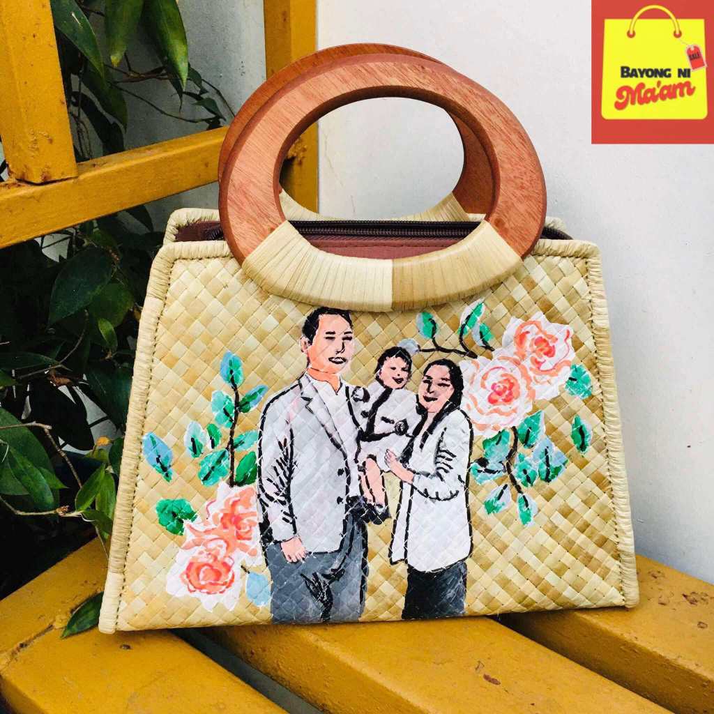 BAYONG NI MA'AM: New! Trendy Bayong Bag || Customized Painting Art ...