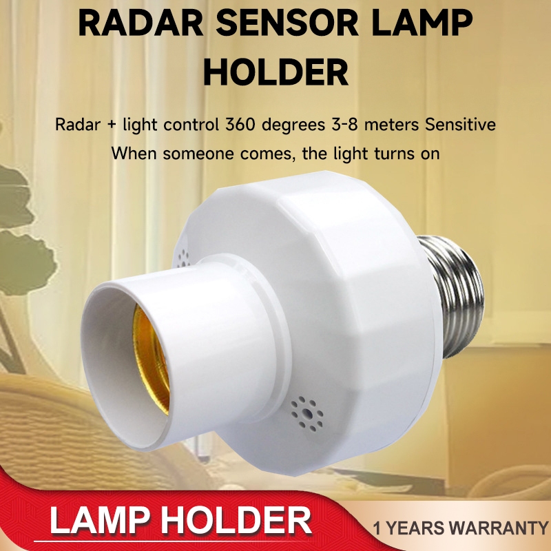 Solara E27 Radar Sensor LEDLight Bulb Base Socket Sensor Lamp Holder ...