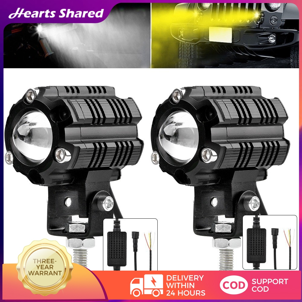 Mini driving light V5 high and low beam white and yellow single and ...