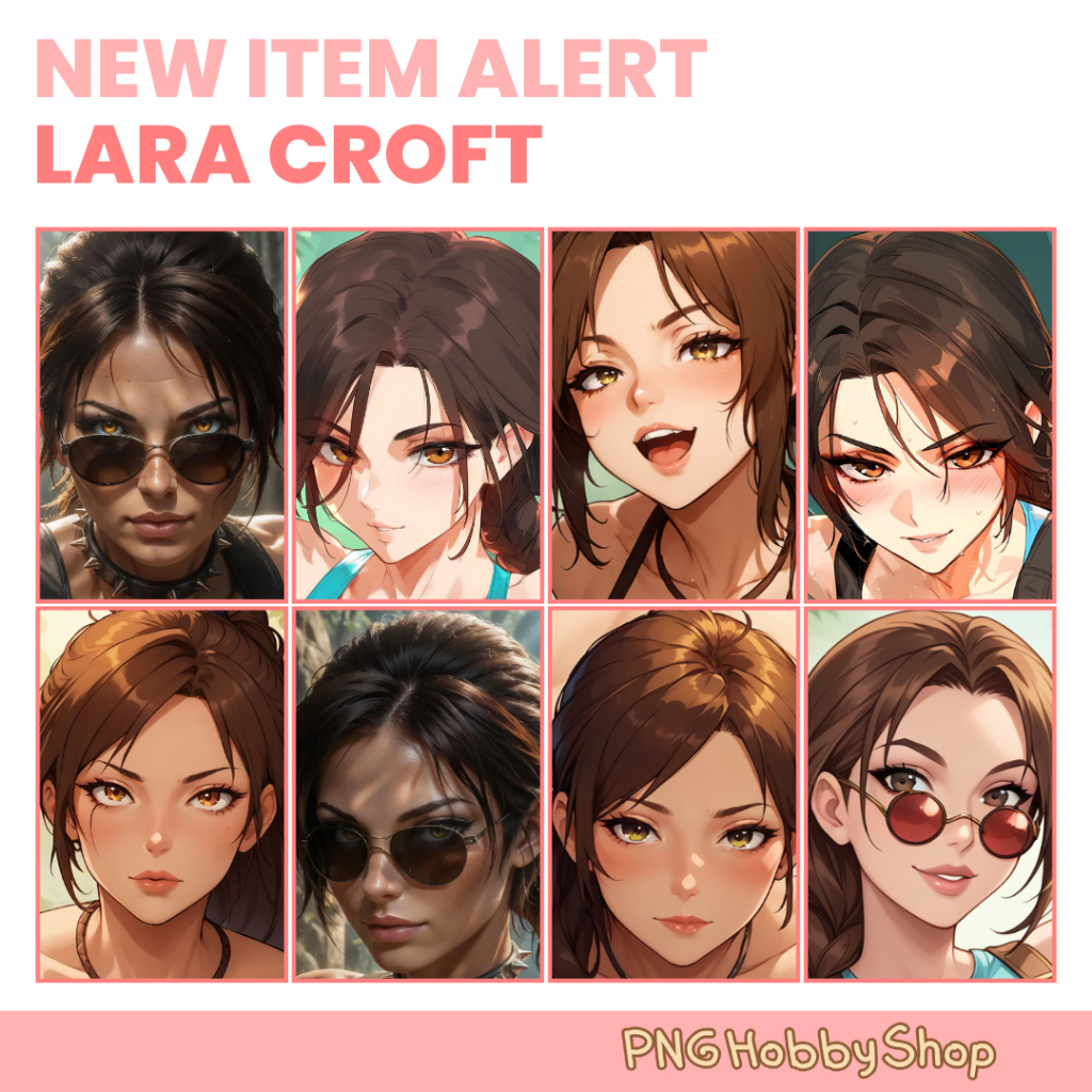 Lara Croft Tomb Raider Anime Photocards and Keychains - PNG Hobby Shop ...