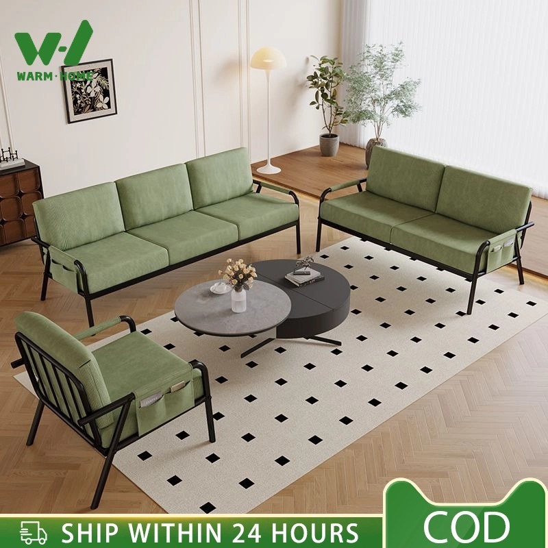 Compact Metal Frame Sofa, Comfortable And Breathable, Simple Small Sofa ...