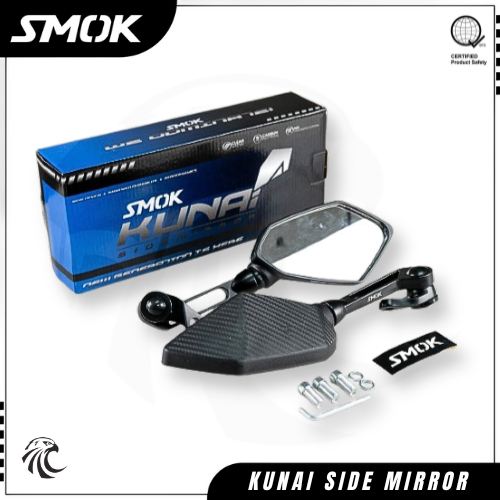 【EAGLE SPEED】SMOK KUNAI SIDE MIRROR UNIVERSAL BLACK CARBON ORIGINAL ...