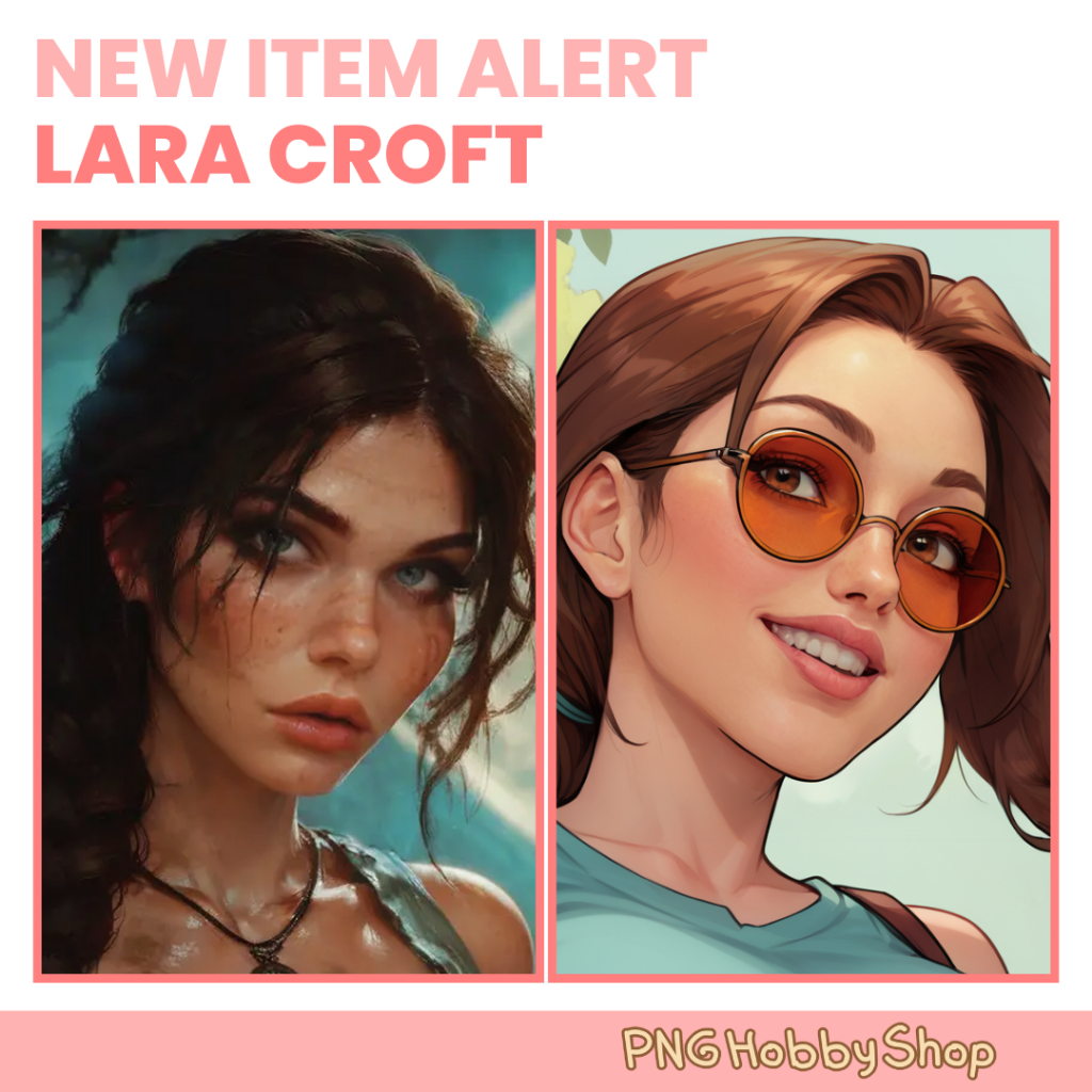 Lara Croft FTNR Tomb Raider Anime Photocards and Keychains - PNG Hobby ...