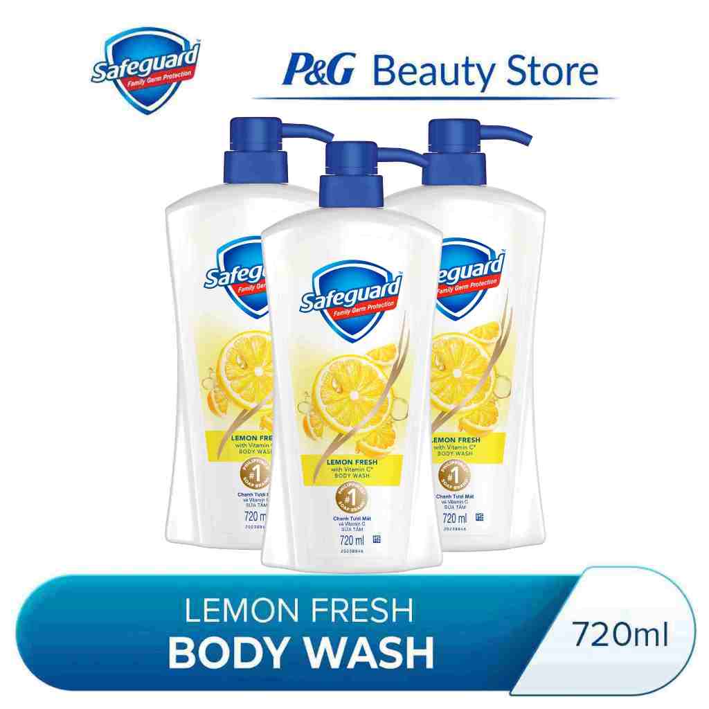 Safeguard Antibacterial Soap Body Wash Lemon Fresh with Vitamin C ...