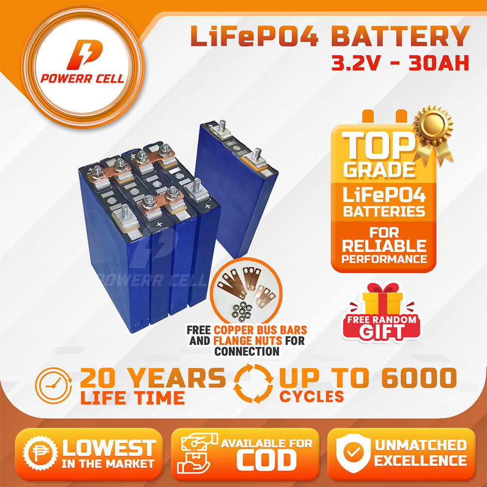 POWERRCELL LiFePO4 Battery 3.2V 30Ah BYD/CATL Rechargeable, Inverter ...
