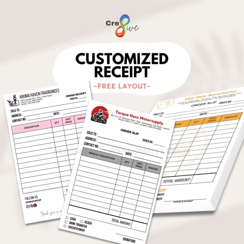 5x8 Customized Carbonized/Carbonless Receipt | OrderSlip ...