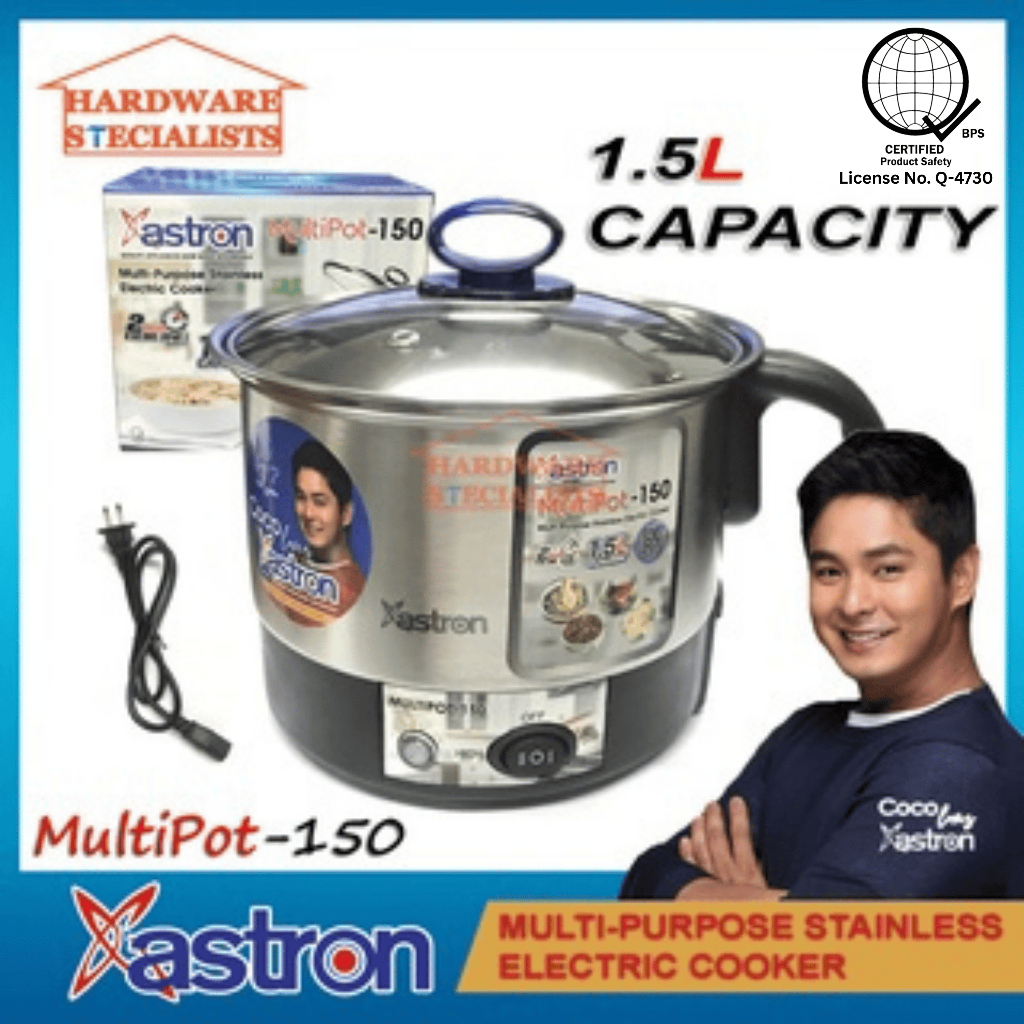 Astron Multi-Purpose Stainless Electric Cooker Multipot-150 | Shopee ...