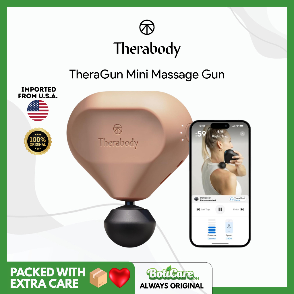 Therabody TheraGun Mini (2nd Gen) Massage Gun for On-The-Go and Portable Muscle Pain Relief ...