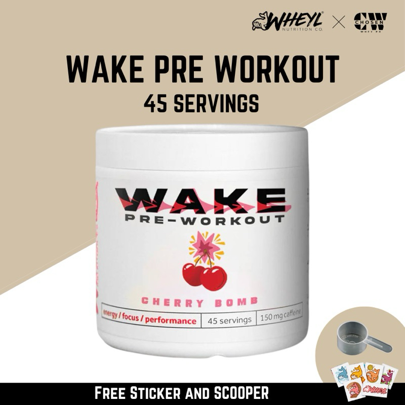 WAKE Pre-Workout By Wheyl nutrition Co. 45 SERVINGS 324g | Shopee ...