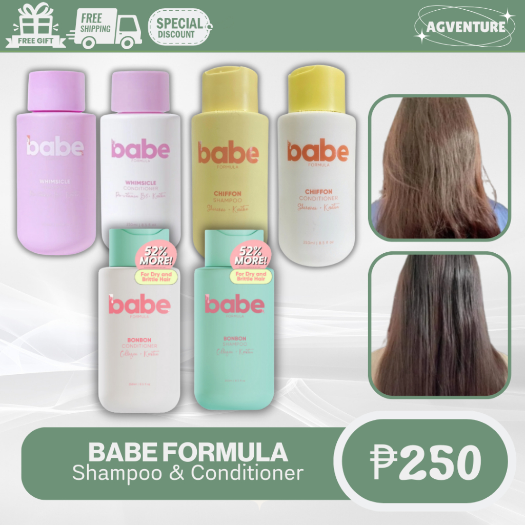 BABE FORMULA Hair Shampoo & Conditioner 250ml | Bonbon Chiffon ...