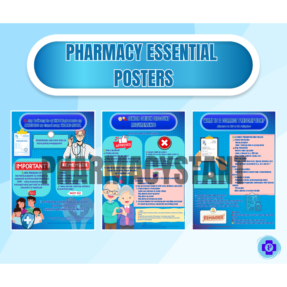 PHARMACY POSTERS BUNDLE OF 6 | Shopee Philippines