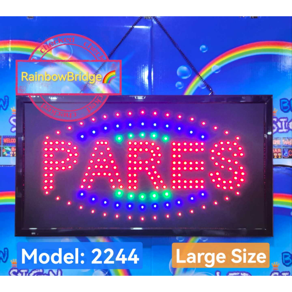 PARES - RAINBOW BRIDGE LED SIGNAGE (New-Small-Large) #SIZE: W48cm ...