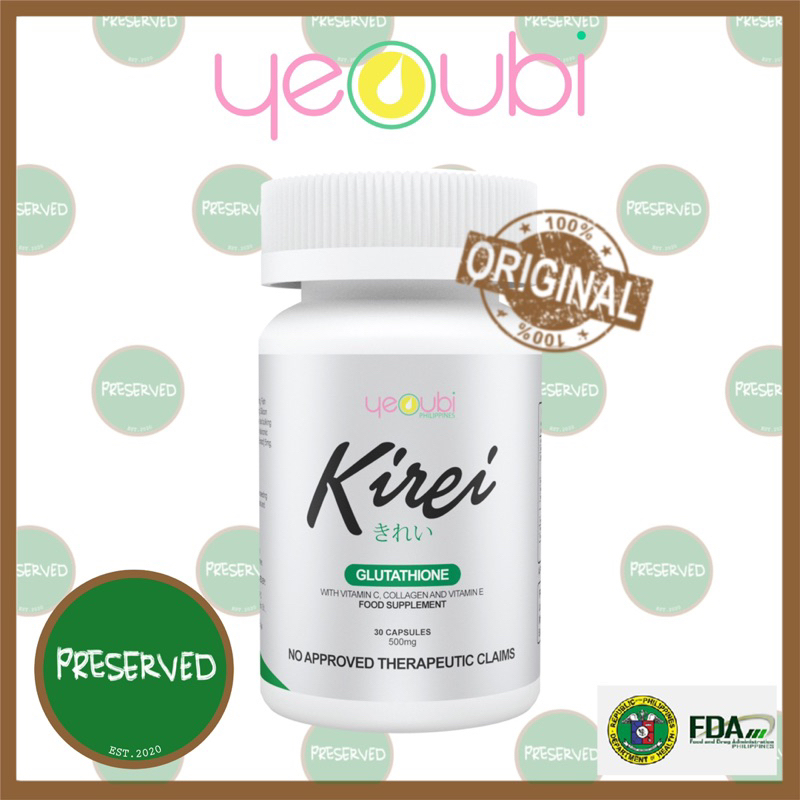 Yeoubi Kirei Glutathione Whitening Collagen (30 Capsules x 500mg) | Shopee Philippines