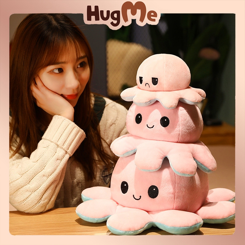 40CM Hug Me Reversible Flip Stuffed Octopus Plush Doll Soft Simulation ...