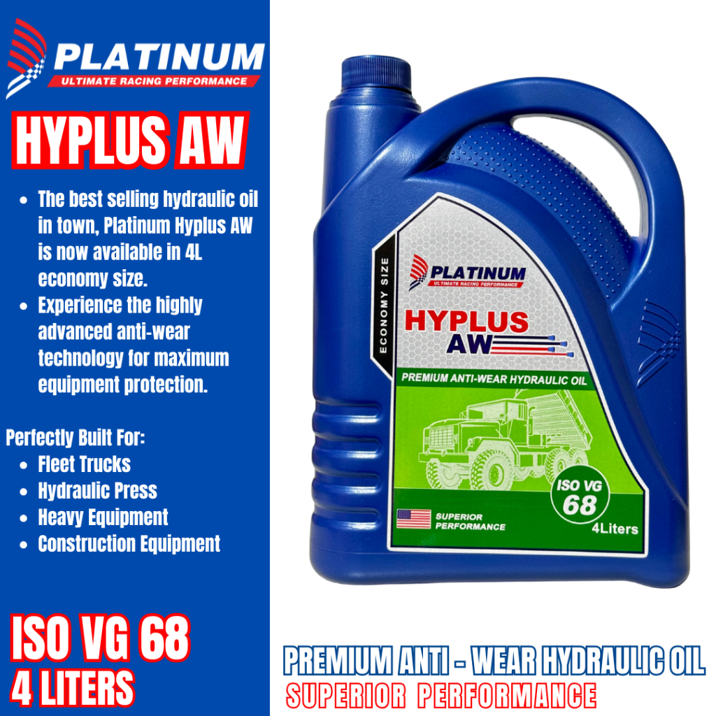PLATINUM Hyplus AW | Hydraulic Oil ISO VG 68 | 4Liters | Shopee Philippines
