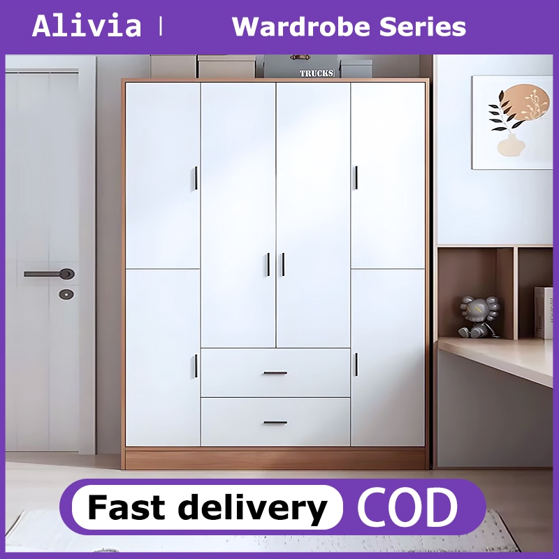 Alivia Wooden two drawer wardrobe Simple assembled wardrobe Bedroom ...