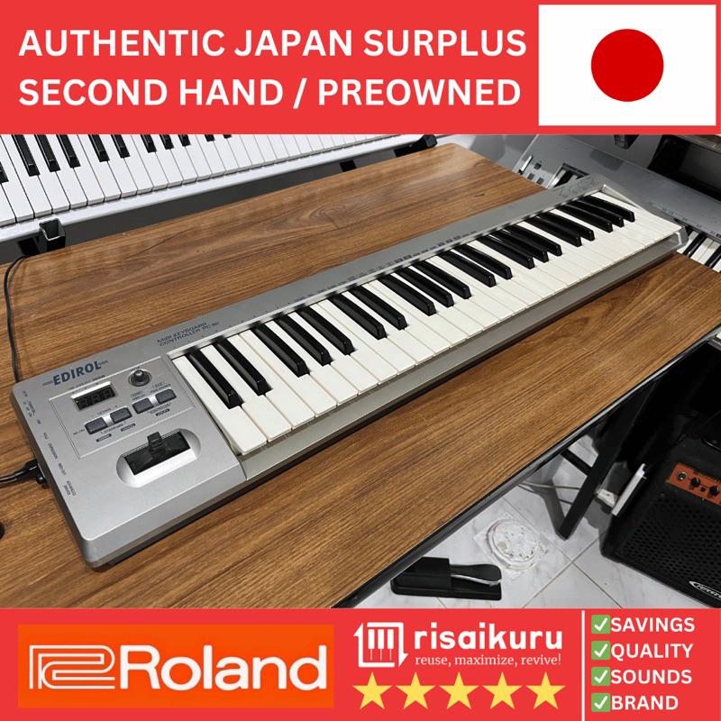 Roland Edirol PC-50 MIDI Controller Keyboard with Velocity Sensitive 49 ...