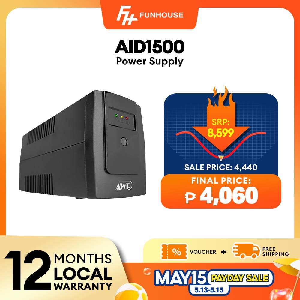 Funhouse | AWP AID1500 Aide 900W-1500VA UPS with AVR Uninterruptible ...
