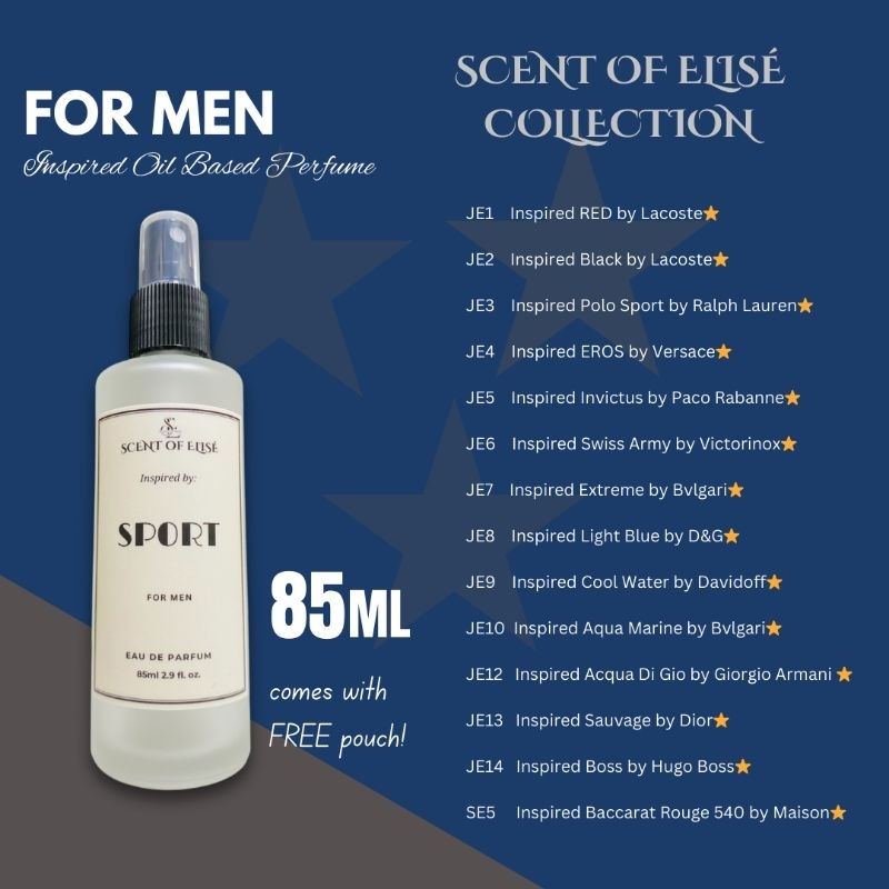 85ml Men Inspired Oil Based Perfume Guaranteed Long lasting by Scent of ...
