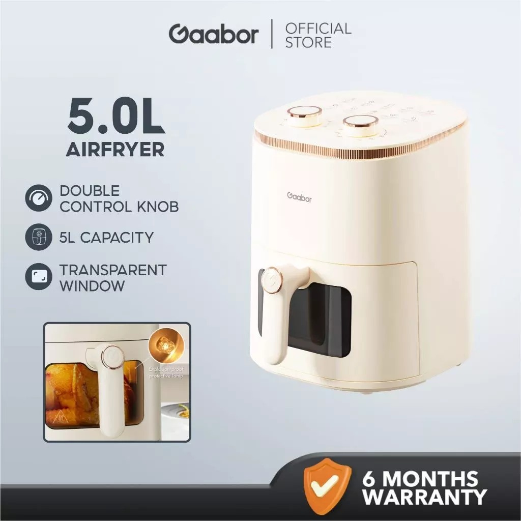 Gaabor Air Fryer 5L White Multi-functional Household Oil Free Non-Stick ...