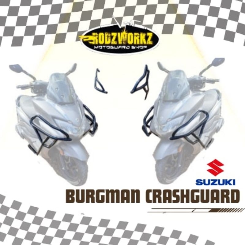 SUZUKI BURGMAN STREET S 125 CRASH GUARD HEAVY-DUTY GOOD QUALITY(POWDER ...