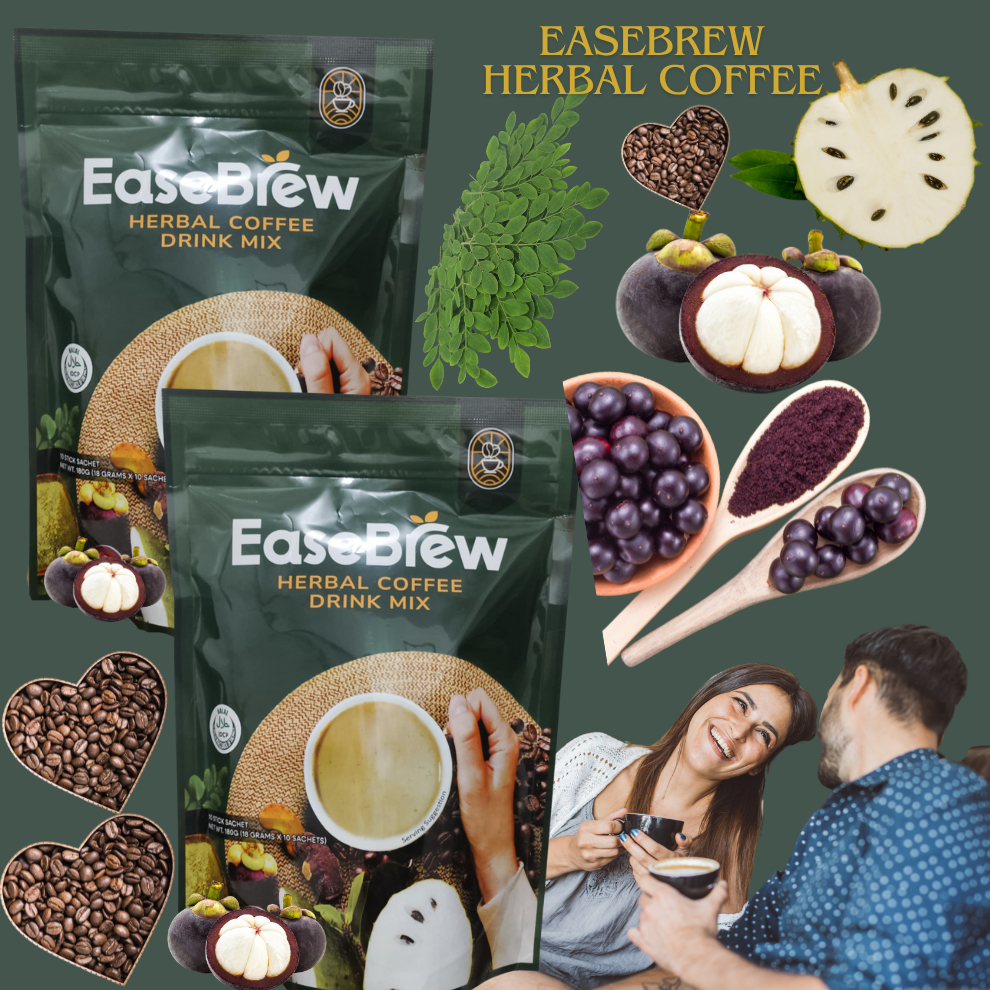 Easebrew Herbal Original Coffee SLIMMING Drink Mix 100% Organic Pure ...