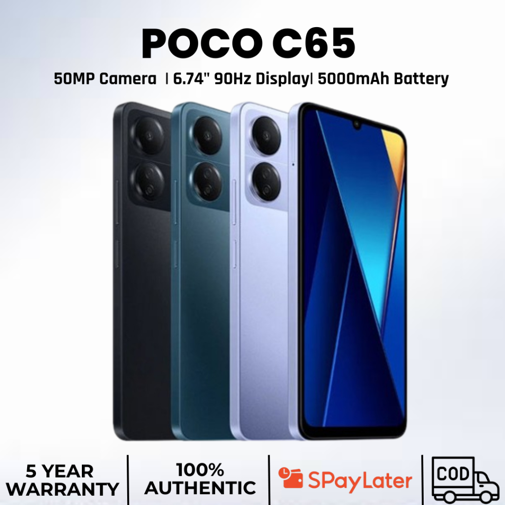 Xiaomi POCO C65 (8 + 256GB) 50MP AI Triple Camera Smooth 6.74" 90Hz Display Massive 5000mAh ...